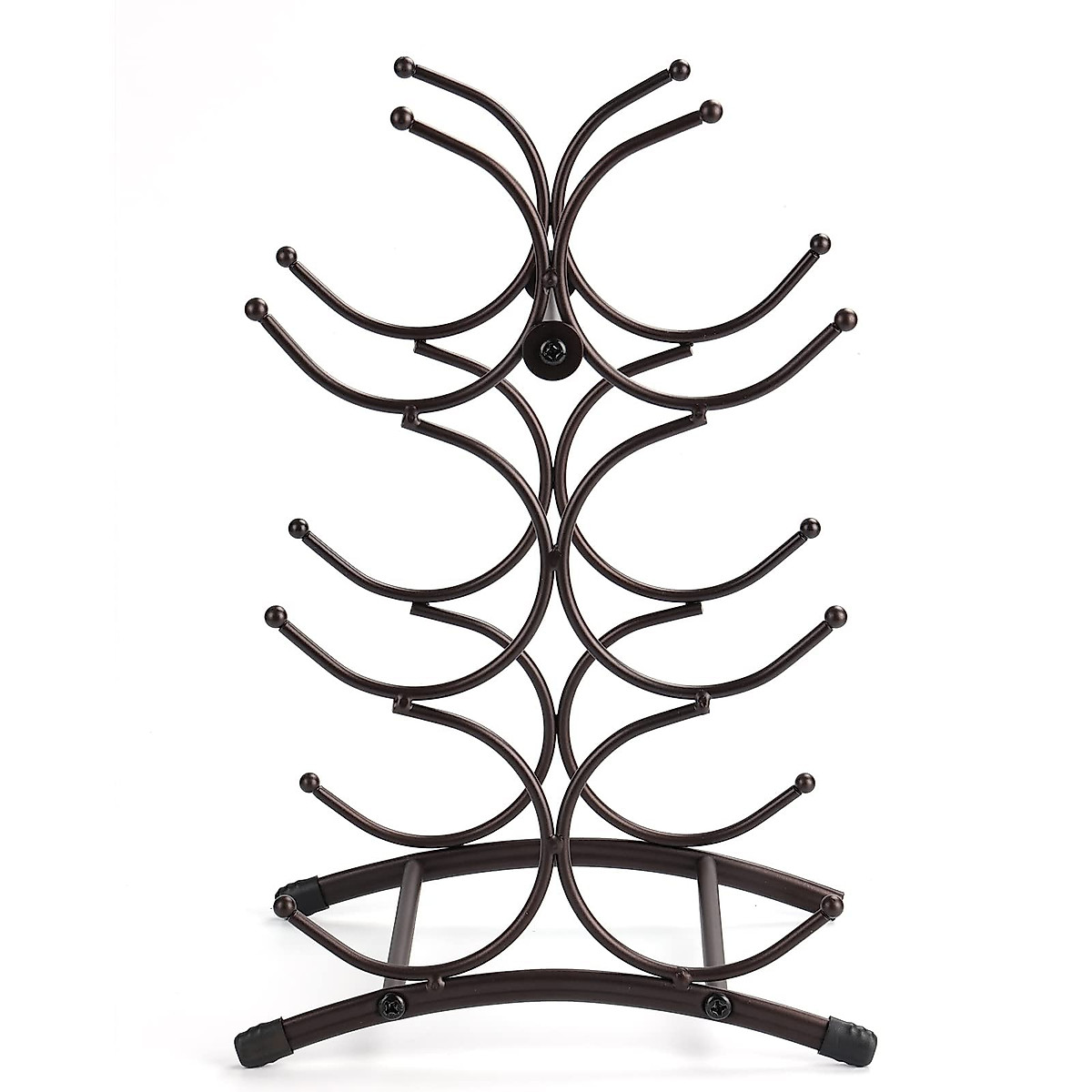 SCDGRW Wine Racks Countertop, 9 Bottles Wine Holder for Wine Storage, Small Wine Rack, Modern Black Metal Wine Holder Stands, Wine Storage for Pantry, Bar, Cabinet, No Assembly Required