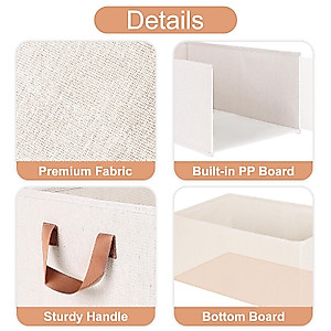 DAZUINIAO Large Storage Bins for Shelves Fabric Storage Baskets for Organizing Clothes Collapsible Closet Organizers and Storage Bins with Handles Foldable Storage Boxes 3 Pack