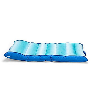 Big Joe Kona No Inflation Needed Pool Lounger with Headrest, Fade Aqua Double Sided Mesh, 5.5ft Big