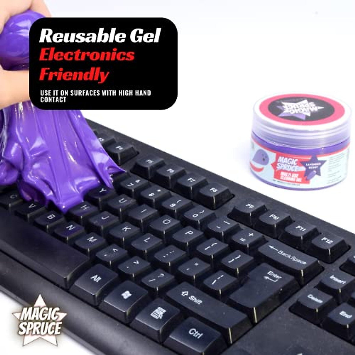 FINOCLAY Car Detailing Kit Gel for Car Interior Dashboard Cleaner Products, Non-Water Dust Remover Scented Freshner, Upholstery Cleaning Putty, Pc Laptop Computer Cleaning Accessories Car Slime Kits