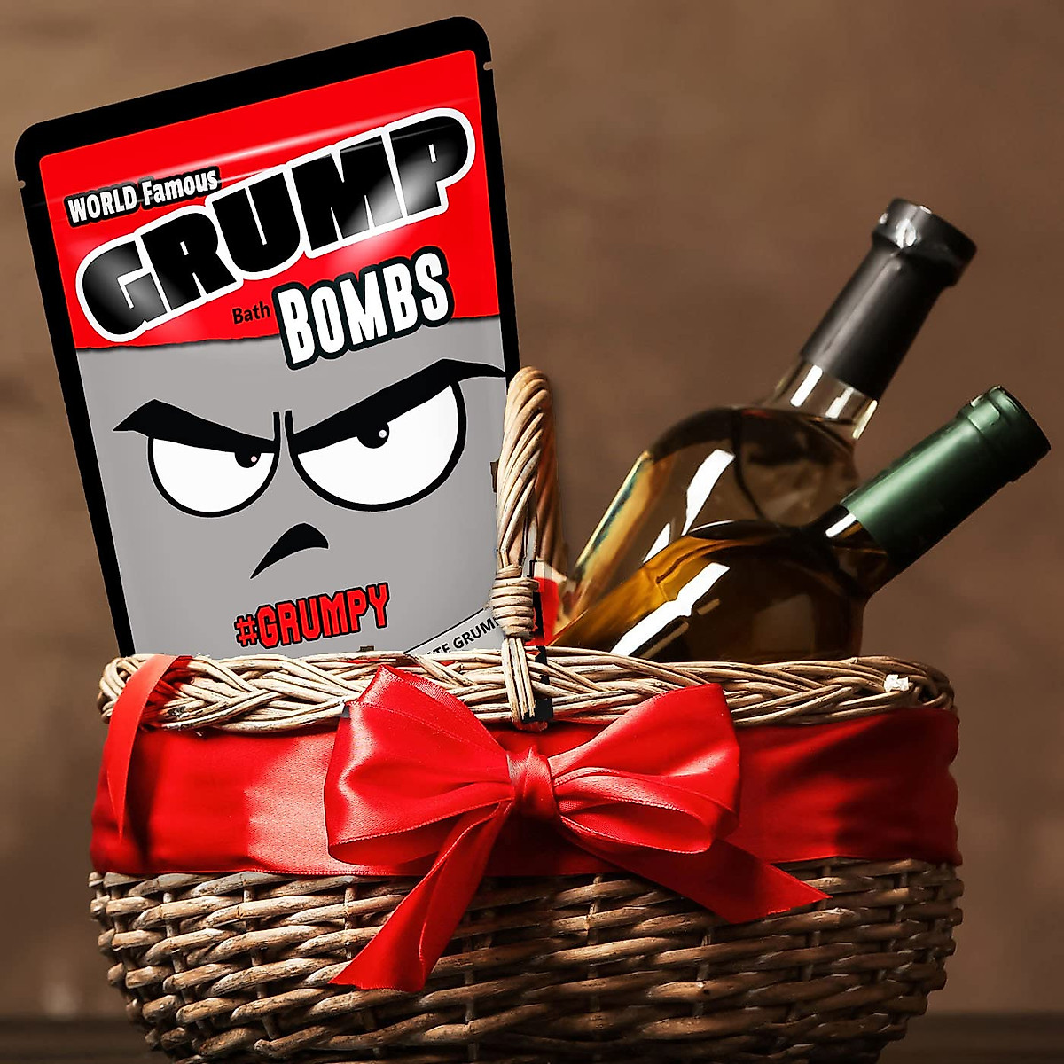 Giant Grump Bath Bombs XL Bath Balls Funny Bathbombs for Men Black and Blue Bath Fizzers Fun Old Man Gags Stocking Stuffers for Dads Grandpa Gags 2 Pack