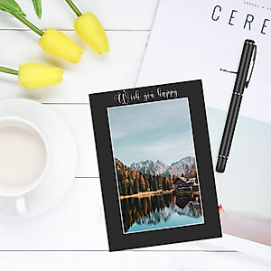 Golden State Art, Acid Free, Pack of 100, 5x7 Black Picture Mats Mattes for 4x6 Photos - White Core Bevel Cut