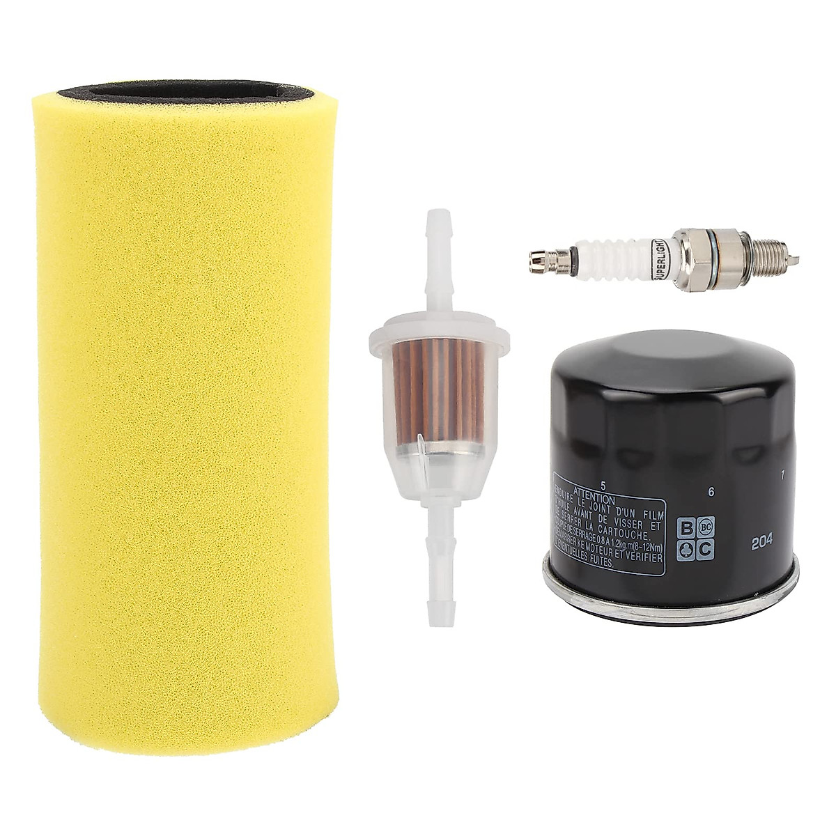 CARBBIA 5UG-E4451-00-00 Air Filter Compatible with Yamaha Rhino 660 YXR660F 450 YXR450F with Fuel Filter Oil Filter Spark Plug