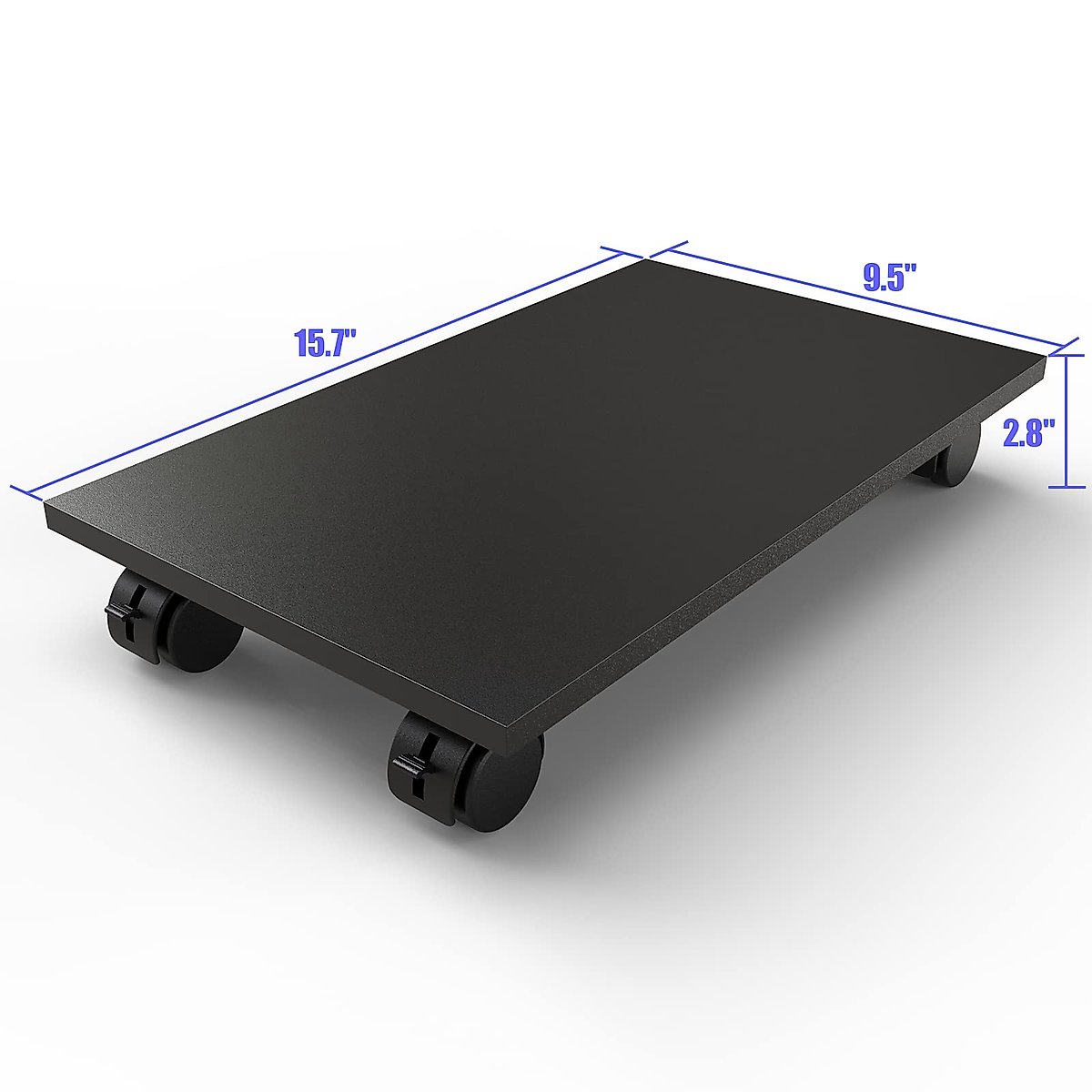 WEGASTU CPU Stand、Computer Tower Stand、Mobile CPU Holder with 4 Caster Wheels Fits for PC、Printer、Most Computer Tower、Office、Home、Planter Caddies、Dog Bowl Stand (Black)