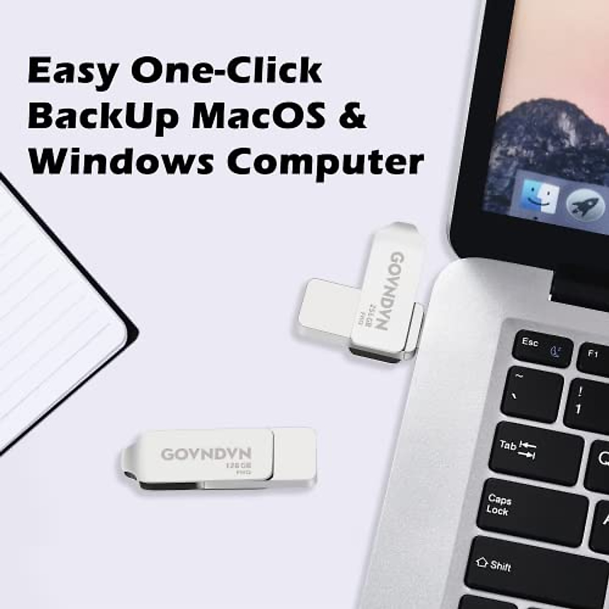 GOVNDVN Photo-Stick-Computer 256GB Easy-One-Click-Photo-Backup-Stick for Computer Photosticks Backup Photos Videos Organizer-Device Storage-Memory-Sticks USB Flash-Drive PC Windows Mac Laptop
