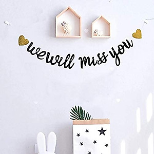 We Will Miss You Banner Bunting Goodbye Party Banner Retirement Banner for Going Away Party Decorations Retirement Decorations Farewell Decorations Party Army Party Decorations Graduation Office Work Supplies