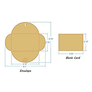 Handmade Flower Greeting Card Gift Card Holder with envelope Wish Card Message Slip Thank You Card DIY Vintage Kraft 2.79"x4.13" Pack of 10