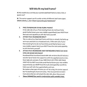 W. Silver Products Heavy Duty Steel Bed Slat, Bed Frame Center Support System, Adjustable Height/Width for Twin, Full and Queen, Universal, Prevents Mattresses and Box Springs from Sagging (1 Pack)