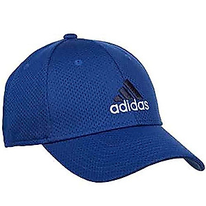 adidas Men's Zags 2.0 Structured Mid Crown A-Flex Stretch Fit Hat, Collegiate Royal Blue, Large-X-Large