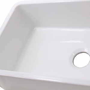 Highpoint Collection 31-inch Fireclay White Farmhouse Kitchen Sink HP-FC31, Large