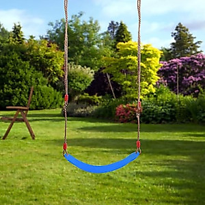RedSwing Swing Seat for Kids outdoor with 57-86" Rope, Kids Safety Playground Swing Seat Replacement, Belt Swing, Heavy Duty, Blue 1 Pc