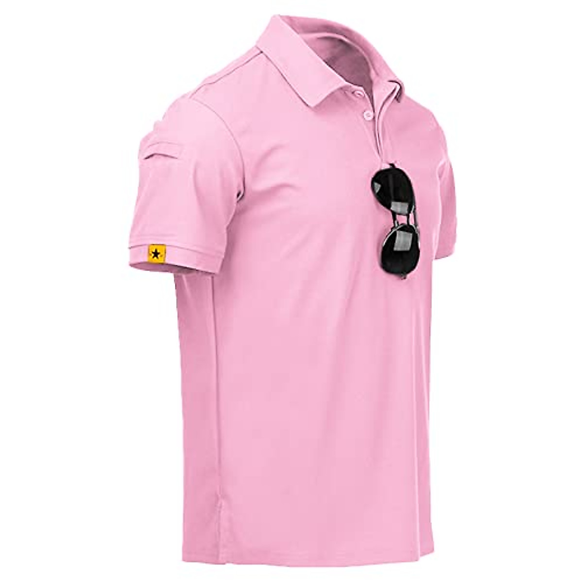 ZITY Mens Polo Shirt Short Sleeve Sports Golf Tennis T-Shirt 012-Pin 3XL Pink