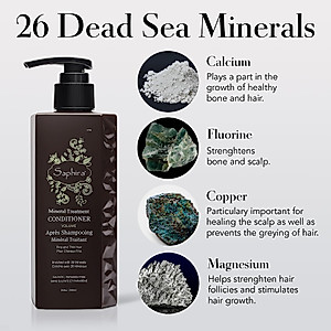 Saphira Mineral Treatment Conditioner for Fine, Thin and Color-Treated Hair, Sulfate-Free, Paraben-Free, Softens and Volumizes Delicate, Damaged or Chemically Treated Hair, 8.5 Ounce