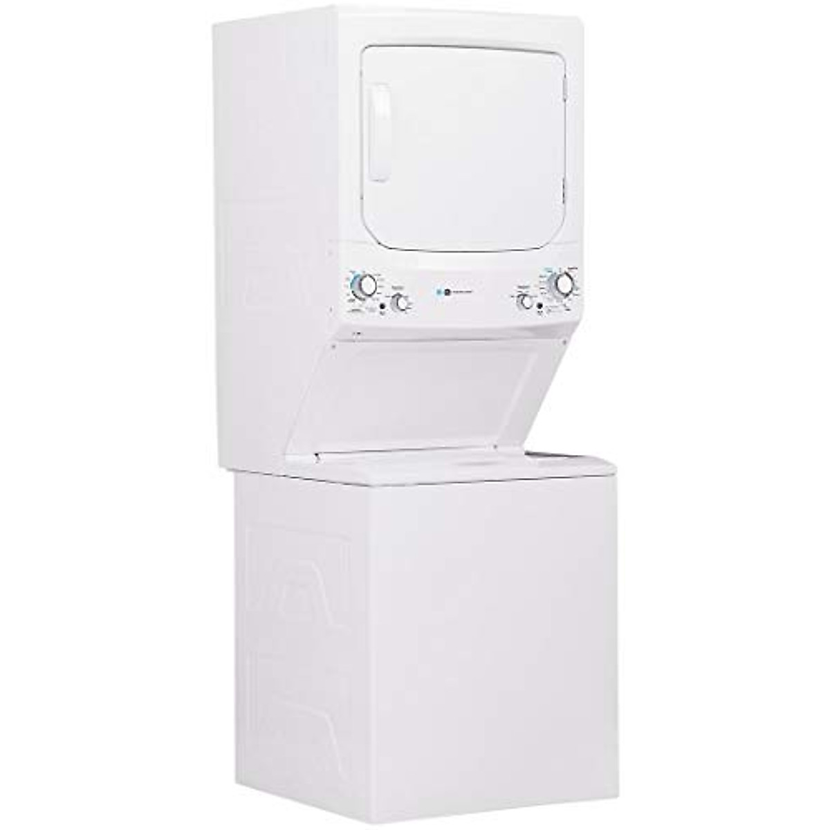 GE GUD27EESNWW 27" Electric Laundry Center with 3.8 cu. ft. Washer Capacity and 5.9 cy. ft. Dryer Capacity in White