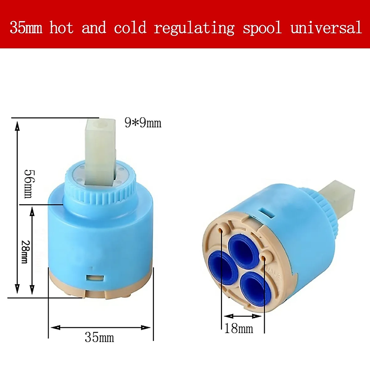 faucet parts, 22/25/26/28/33/35/40mm, Ceramic Disc Cartridge Faucet Water Mixer Tap Inner Control Kitchen Faucet Valve,I-26MM (Color : S 22mm) (Color : A 35mm)