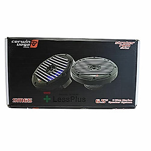 CERWIN VEGA SM65F4 6.5" 4Ω 800W Max / 150W RMS 2-Way Coaxial Marine Speakers w/Titanium Dome Tweeter (Pair) Black