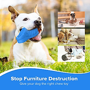 Dog Toys for Aggressive Chewers, Indestructible Dog Toys for Large Dogs, Dog Toys to Keep Them Busy,Tough Dog Toys Natural Rubber Interactive Dog Chew Toy with Bleef Flavor