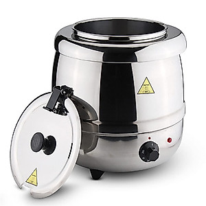 Commercial Soup Kettle Warmer, Stainless Steel 11 Qt Countertop Food Kettle Warmer