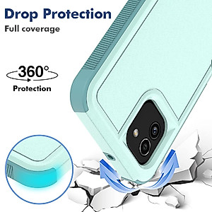 Bereajoy for Galaxy A04e 4G Case,PC+TPU two-in-one double-layer anti-fall mobile phone case, mobile phone protective case for Samsung Galaxy A04e (Mint green)
