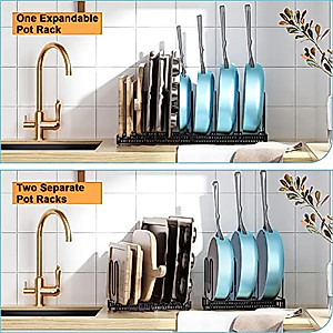 8 Tier Pot Rack & Expandable Pot Organizer