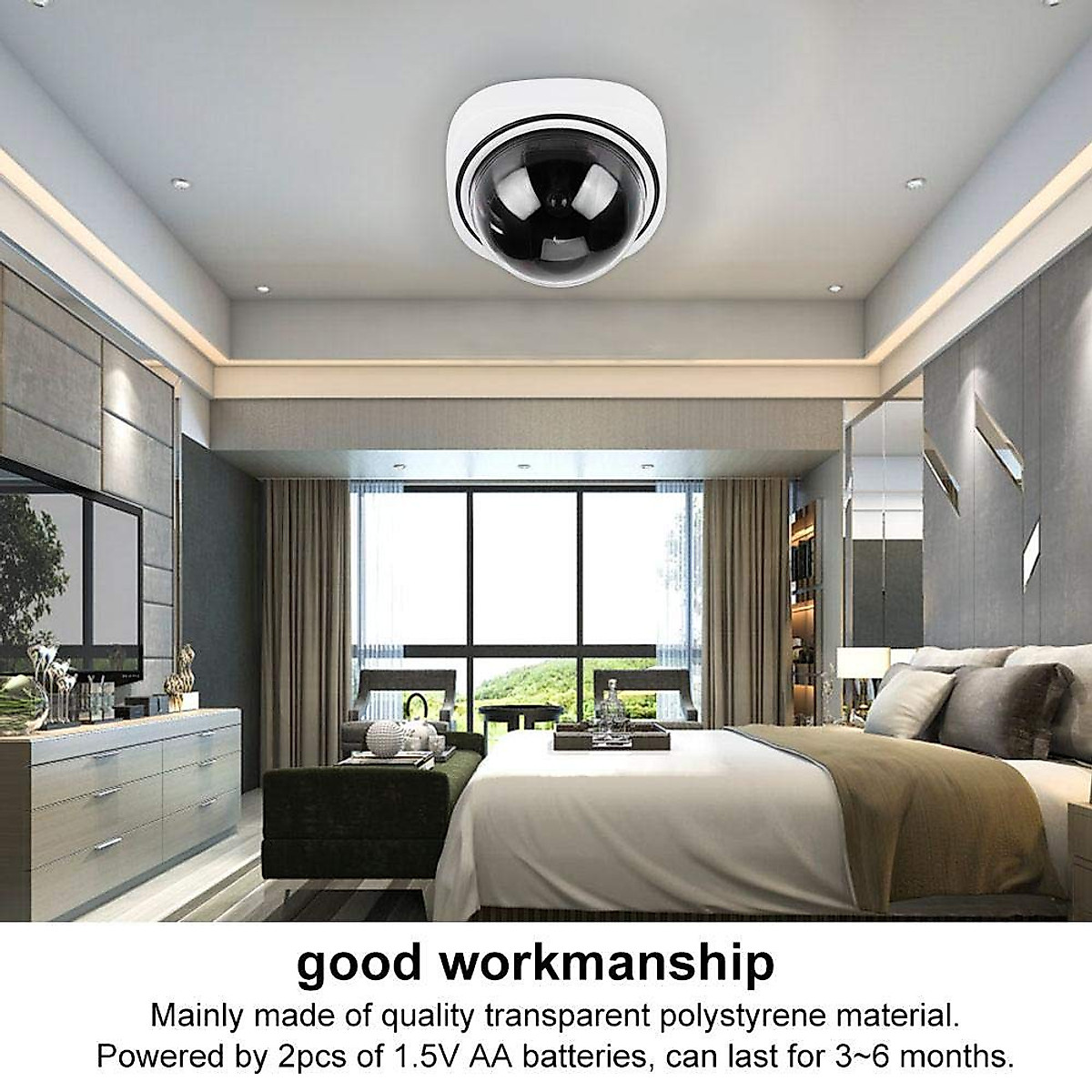 Sonew Outdoor Indoor Fake Camera, Home Security Dome Simulated Camera Video Dummy Surveillance Camera, for Homes & Business