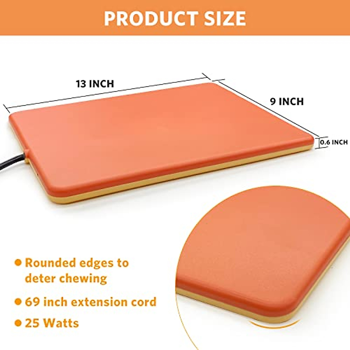 MARUNDA Small Animal Heating pad, Rabbit Heater Auto Constant Temperature,Cat, Dogs, Chicken Coop Heaters