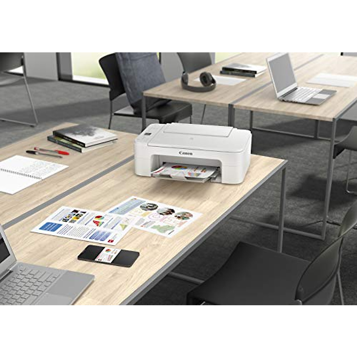 Canon Pixma TS3320 White, Works with Alexa