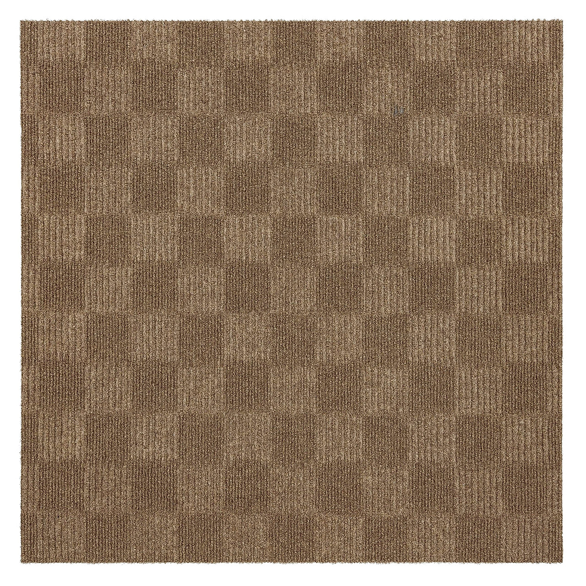 Mohawk Home 24" x 24" Indoor/Outdoor 0.25" Pile Height, Peel and Stick Carpet Tile, Brown Polyester, (15 Tiles) (60 sqft/Box)
