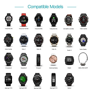 AWINNER 10 Pack Dust Plug Compatible for Garmin Watch Charger Port Protector (Black)