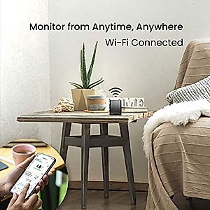 Ecosense EQ100 EcoQube, Smart Continuous Radon Detector for Home, Easy to Use, Accurate, Wi-Fi, USA Version pCi/L