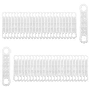 Clothing Hanger Grips DGZZI 50PCS 10.5x2cm Clear Non-Slip Rubber Clothes Hanger Strips with Two Holesfor Wood and Plastic Hangers