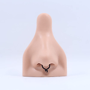 FANSING Halloween Septum Rings for Women 16g Septum Jewelry Black Snake Septum Ring 8mm Surgical Steel Daith Piercing Body Jewelry 16 Gauge