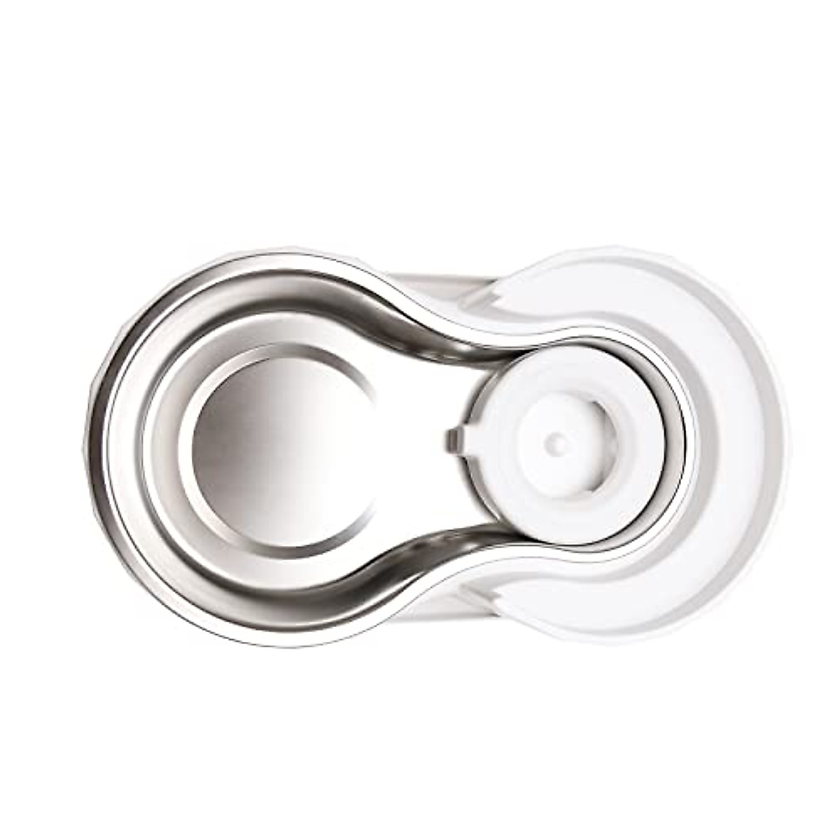 RIZZARI Automatic Pet Waterer, 100% BPA-Free, 4.6L Gravity Stainless Steel Water Dispenser, Large Capacity Water Feeder for Cats and Small and Medium-Sized Dogs (White,Small)