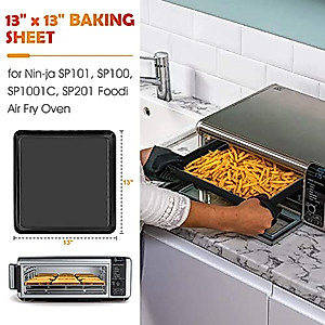 13" × 13" Nonstick Baking Sheet, Replacement Baking Pan for Ninja SP100, SP101, SP1001C, SP201 Foodi Air Fry Oven, Baking Tray for Ninja Foodi 8-in-1 Air Fry Oven