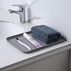 LtyTz 3 Pack 8 x 12 Inch Plastic Tray Blue - Restaurant Grade Non-Slip Tray Excellent for Weddings, Buffets, Birthday, Coffee Table, Kitchen & More