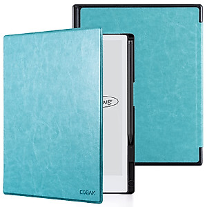 CoBak Case for Remarkable 2 Paper Tablet - Lightweight and Hard Back Shell Protective Book Folio Cover with Built-in Pen Holder - for 10.3" 2020 Released (SkyBlue)
