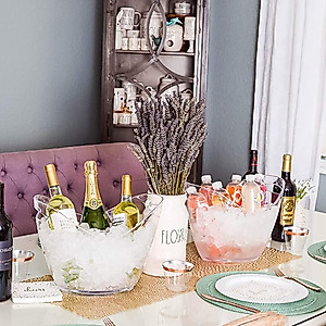Ice Bucket Party Clear Acrylic Wine or Champagne Bottles Drinks Chiller (1, 8 Liter)