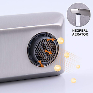 BEIGEEWY Single Handle One Hole Sink Faucet Low Lead Copper Gravity Casting Shell Bathroom Basin Faucet with cUPC Water Supply Lines Rv Lavatory Vessel Faucet Basin Mixer Brushed Nickel