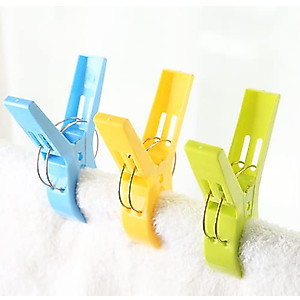 HLLMX 8 PCS Plastic Clip Cloth Clip Towel Clip Chair Clip Prevents Towel, Clothes and Quilt from Blowing Away