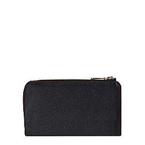Cuadra women's wallet in genuine leather with zipper black, BD222RS