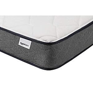 Amazon Basics Premium Memory Foam Mattress, CertiPUR-US® Certified Foam, Medium, 7-inch, Full, White & Gray