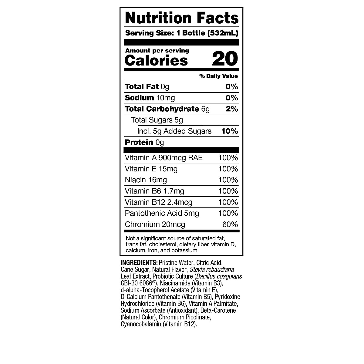 Karma Wellness Flavored Probiotic Water, Pineapple Mango, 18 Fl Oz (Pack of 12), Immunity and Digestive Health Support, Low Calorie, 2 Billion Active Cultures
