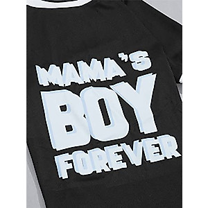 QWINEE Dog T Shirt Mom Boys Pet Clothes Breathable Dogs Apparel for Cat Kitty Puppy Small Medium Large Dogs Black and White XS
