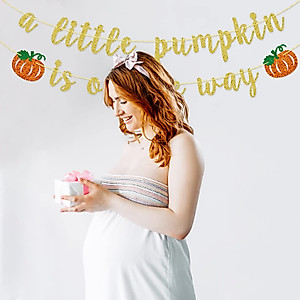 A little Pumpkin Is On The Way Banner, Little Pumpkin Baby Shower Banner, Pumpkin Theme, Gender Reveal, Fall Themed Party Decorations