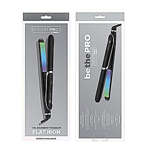 INFINITIPRO BY CONAIR Rainbow Titanium Flat Iron, 1-inch