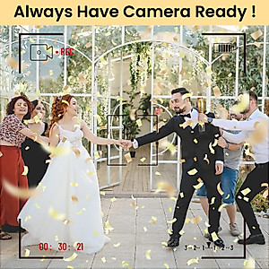 TKE OMNI 12 Inch Confetti Cannons (6 Pack) – Gold Mylar Confetti Poppers - Air Powered Party Poppers Confetti Shooters for Birthday, Wedding, Graduation, Christmas, New Year Celebrations