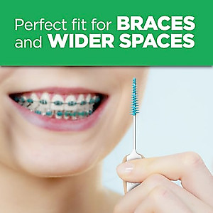 GUM Soft-Picks Wider Space, Easy to Use Dental Picks for Teeth Cleaning and Gum Health, With Convenient Carry Case, Dentist Recommended Dental Floss Picks, 100ct (6pk)