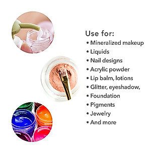 24 Pcs 1oz Plastic Cosmetic Jars,Round Leak Proof Clear Container with Lid,Wide-Mouth Refillable Small Storage Containers for Slime,Cosmetic,Lotion,Candy,Craft