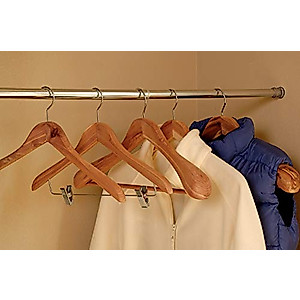 Cedar Wood Top Hanger, (Box of 12) Unfinished Curved Hangers with Fresh Cedar Scent and Chrome Swivel Hook for Jacket Coat & Shirt by The Great American Hanger Company
