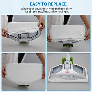 Extolife 10 Pack Steam Mop Replacement Pads for Bissell Powerfresh Steam Mop 1940 1806 1544 2075 2685A 2181 2814 Series, Model 19402 19404 19408 19409 1940A 1940F 1940Q 1940T 1940W B0006 B0017 2075A